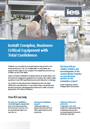 Complex Equipment Installers | IES