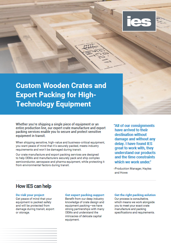 Custom Wooden Crates & Export Packing | IES